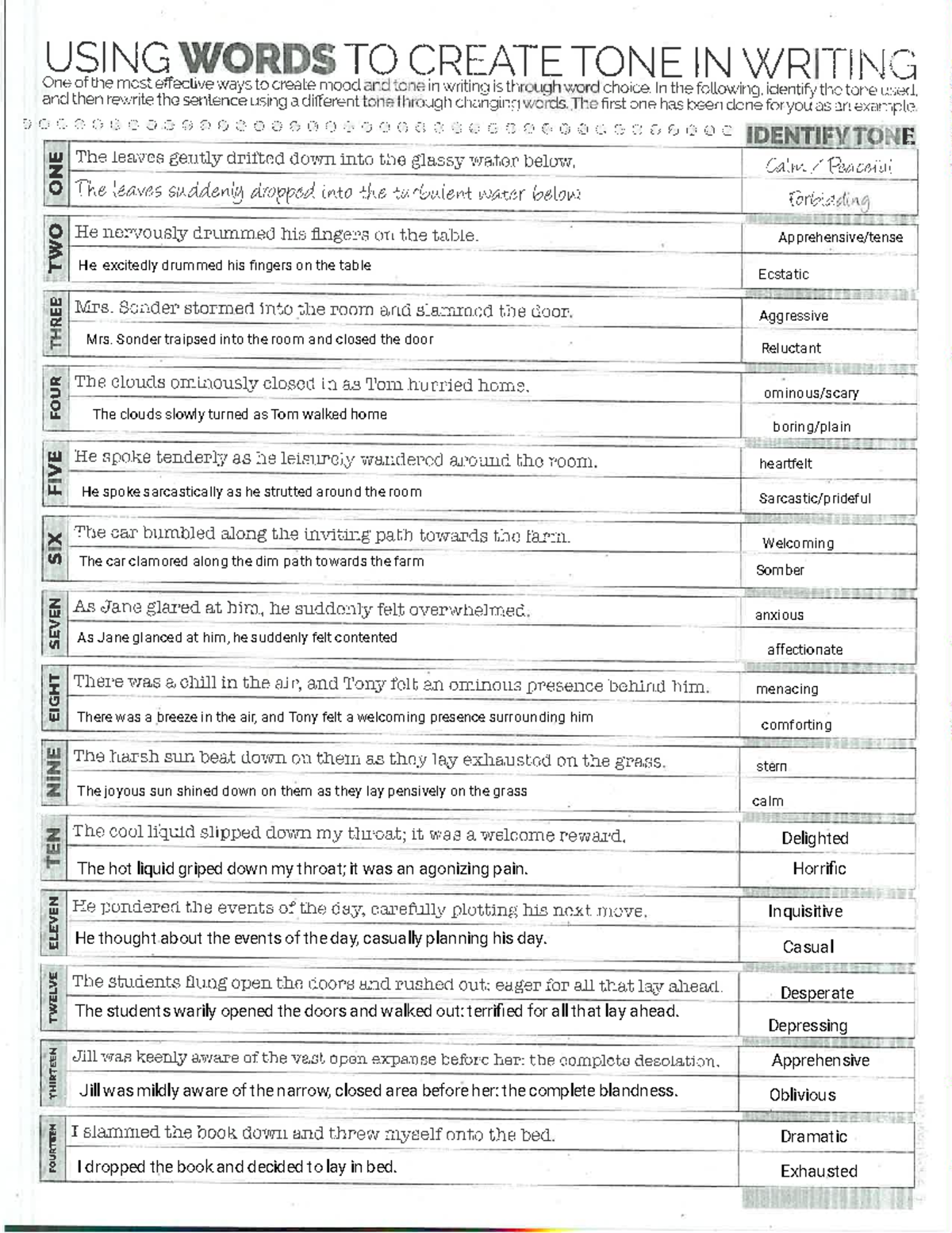 Kami Export - Using Words to Create Tone - USING WORDS TO CREATE TONE ...