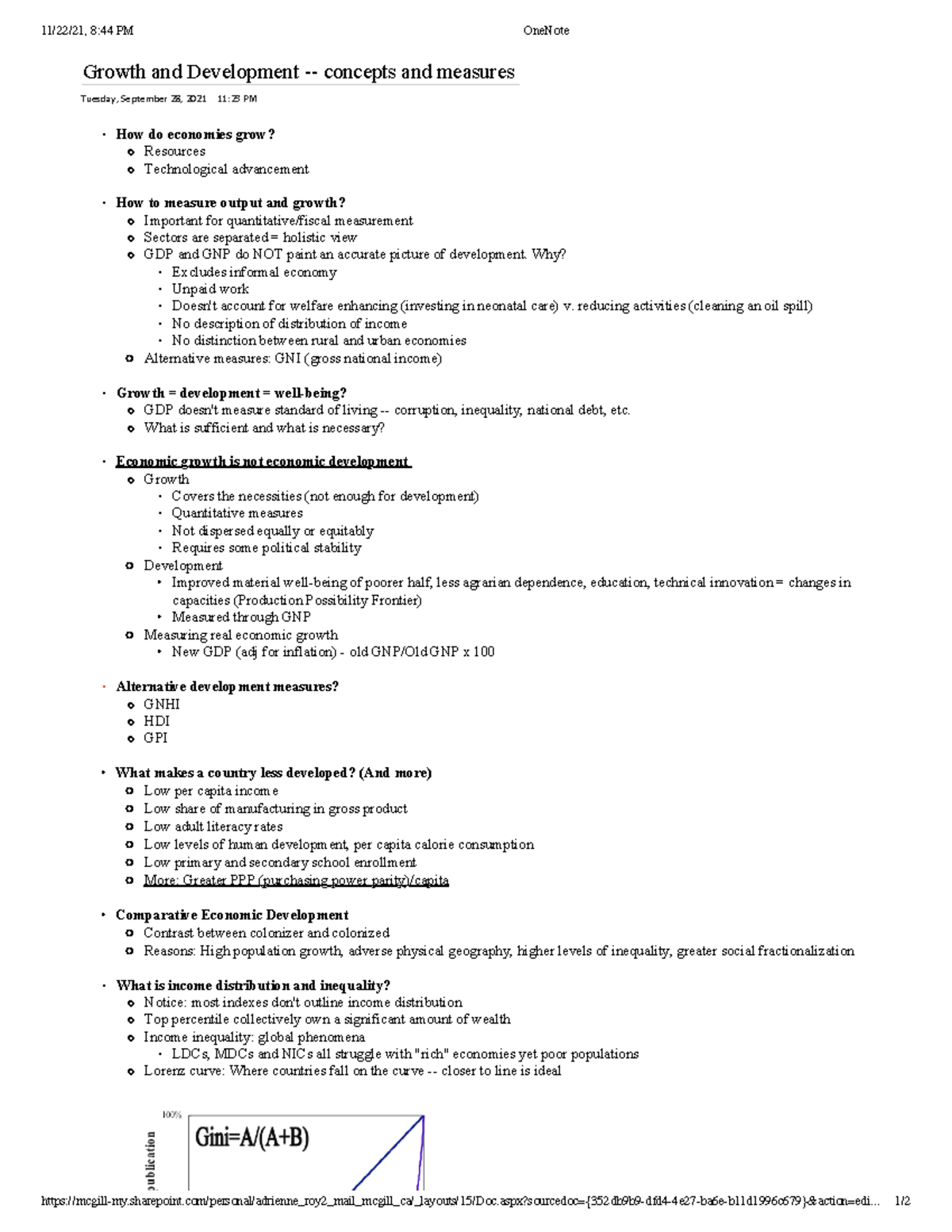 Lecture 3 notes - 11/22/21, 8:44 PM OneNote - Studocu