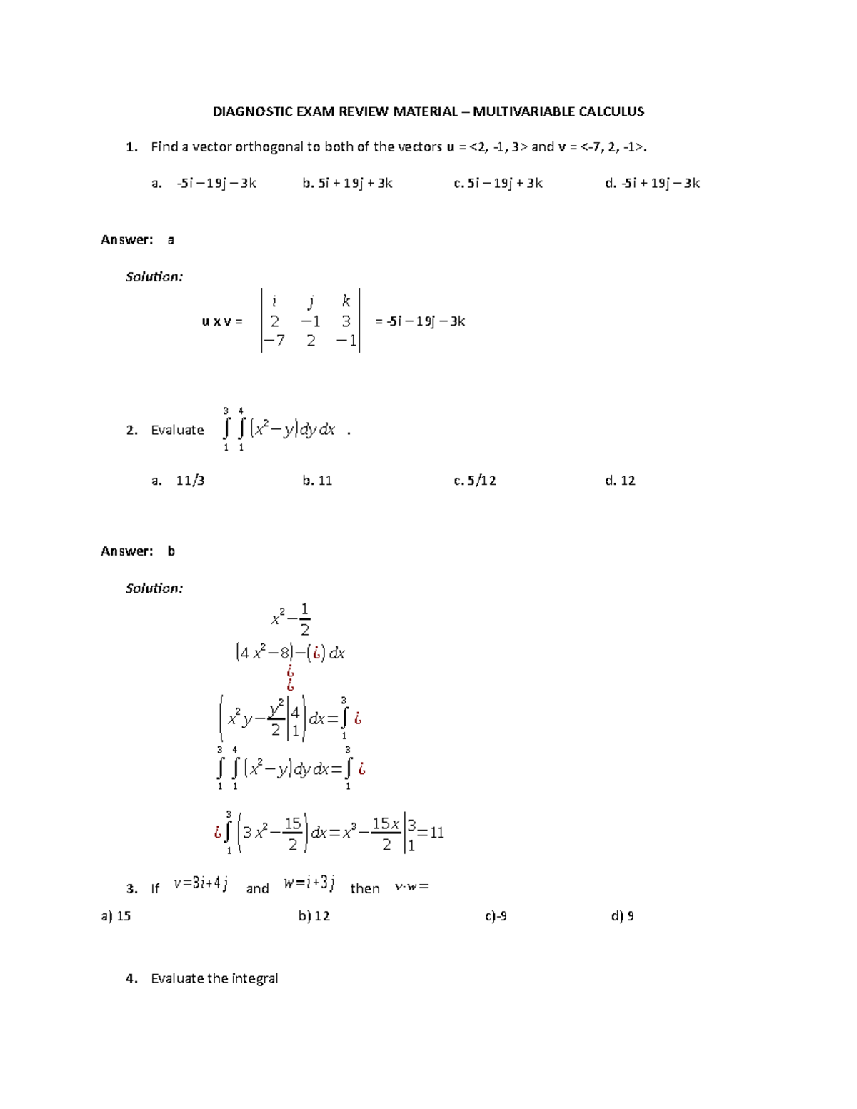 Sample practice Exam 2019 Questions And Answers DIAGNOSTIC EXAM