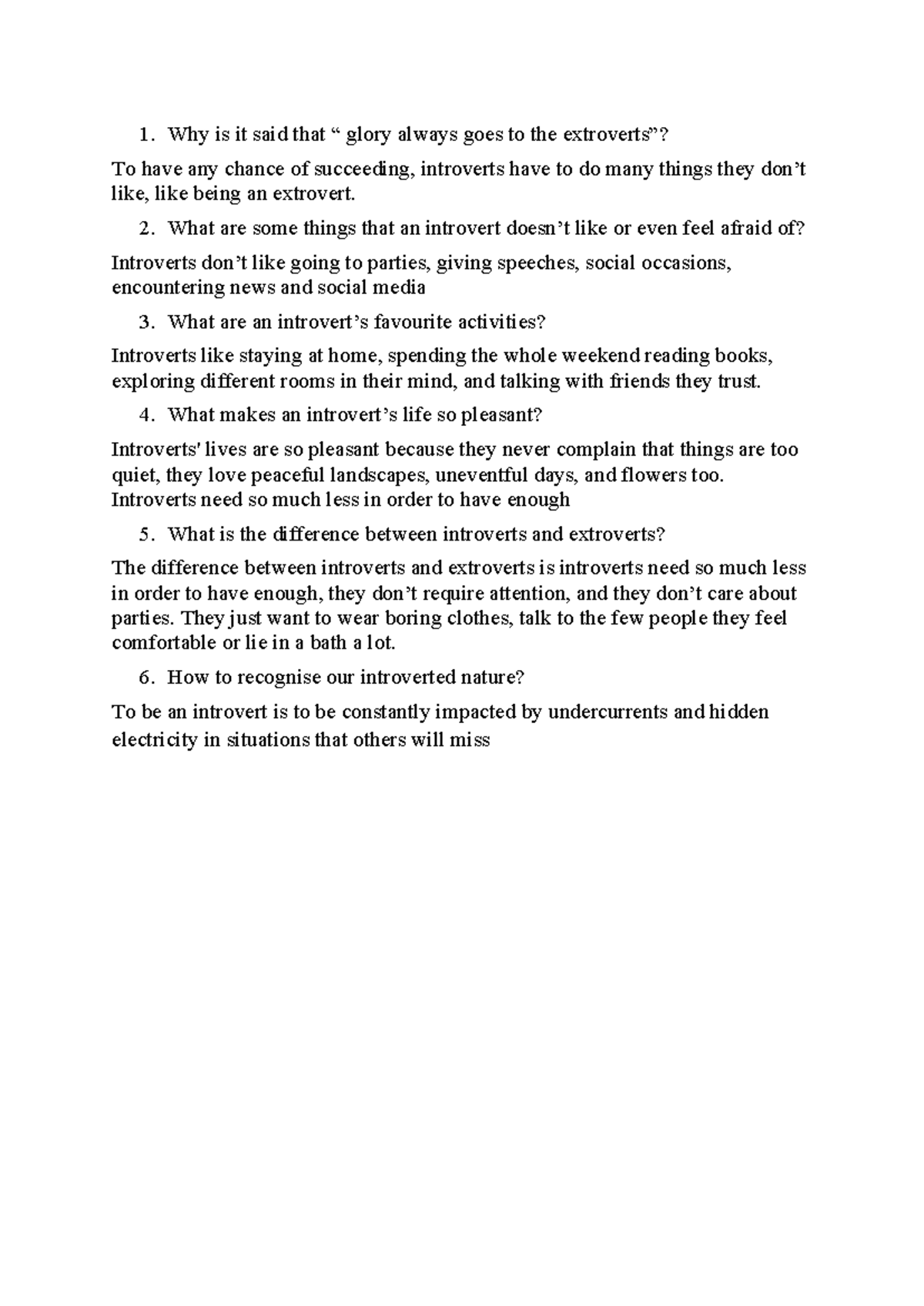 How to Tell If You Are an Introvert - Why is it said that “ glory ...