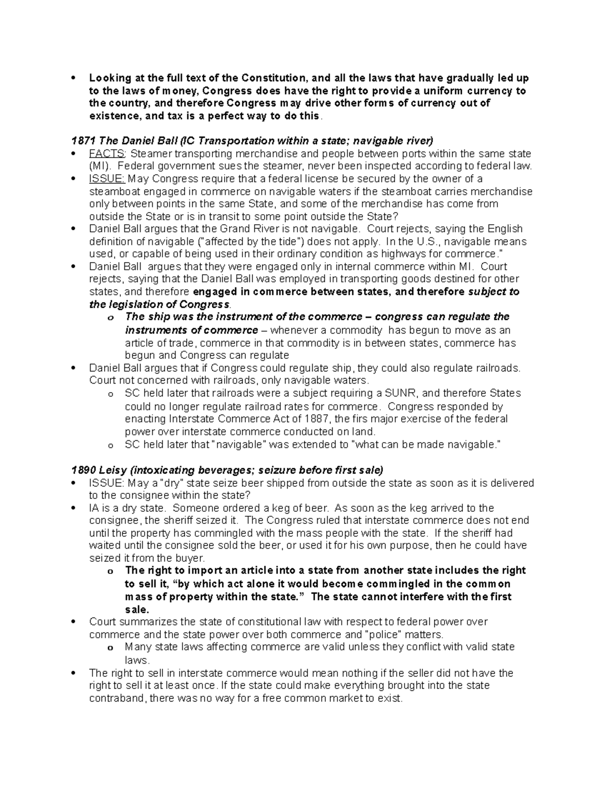 Constitutional Law Outline - 2 - Looking at the full text of the ...