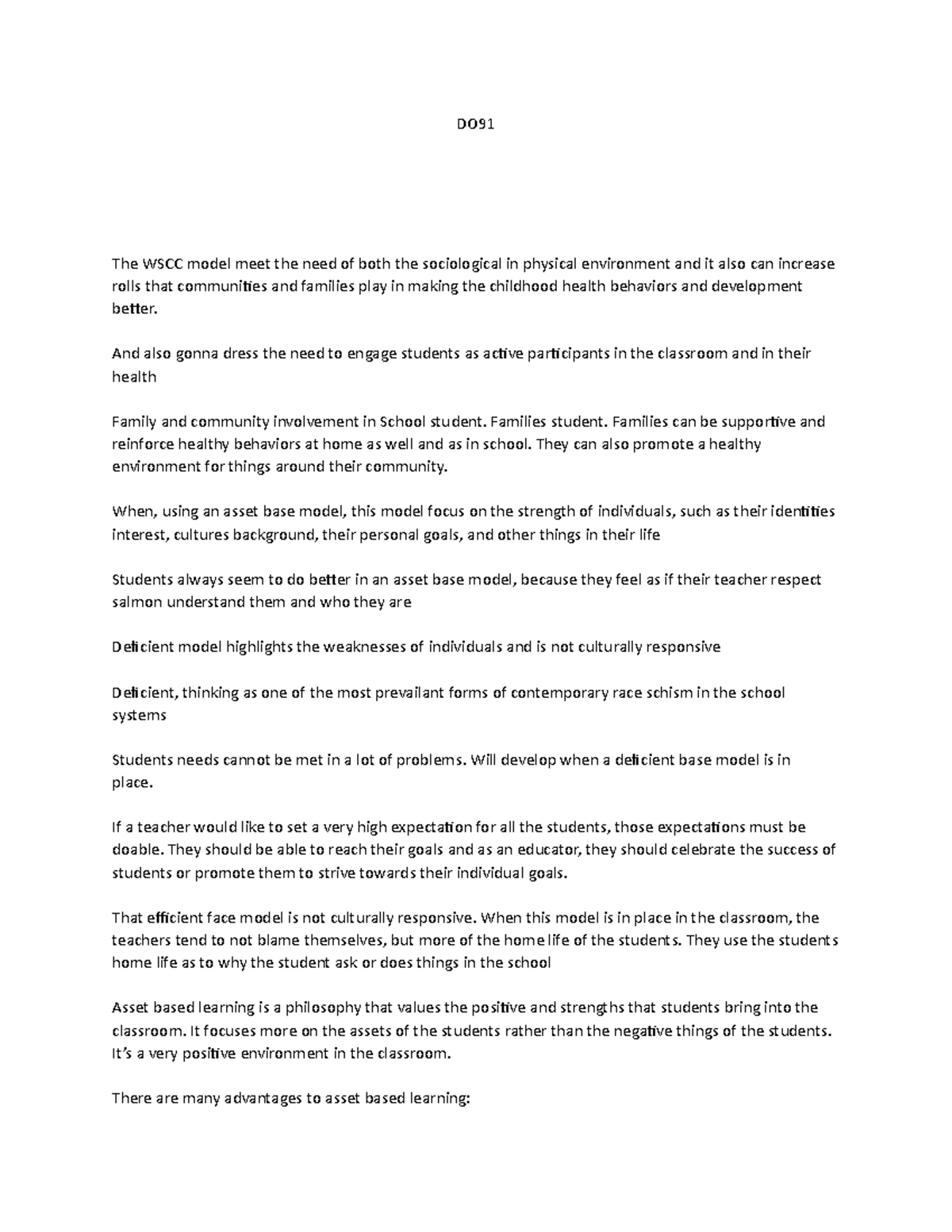 Doc1 10 - lecture notes - DO The WSCC model meet the need of both the ...