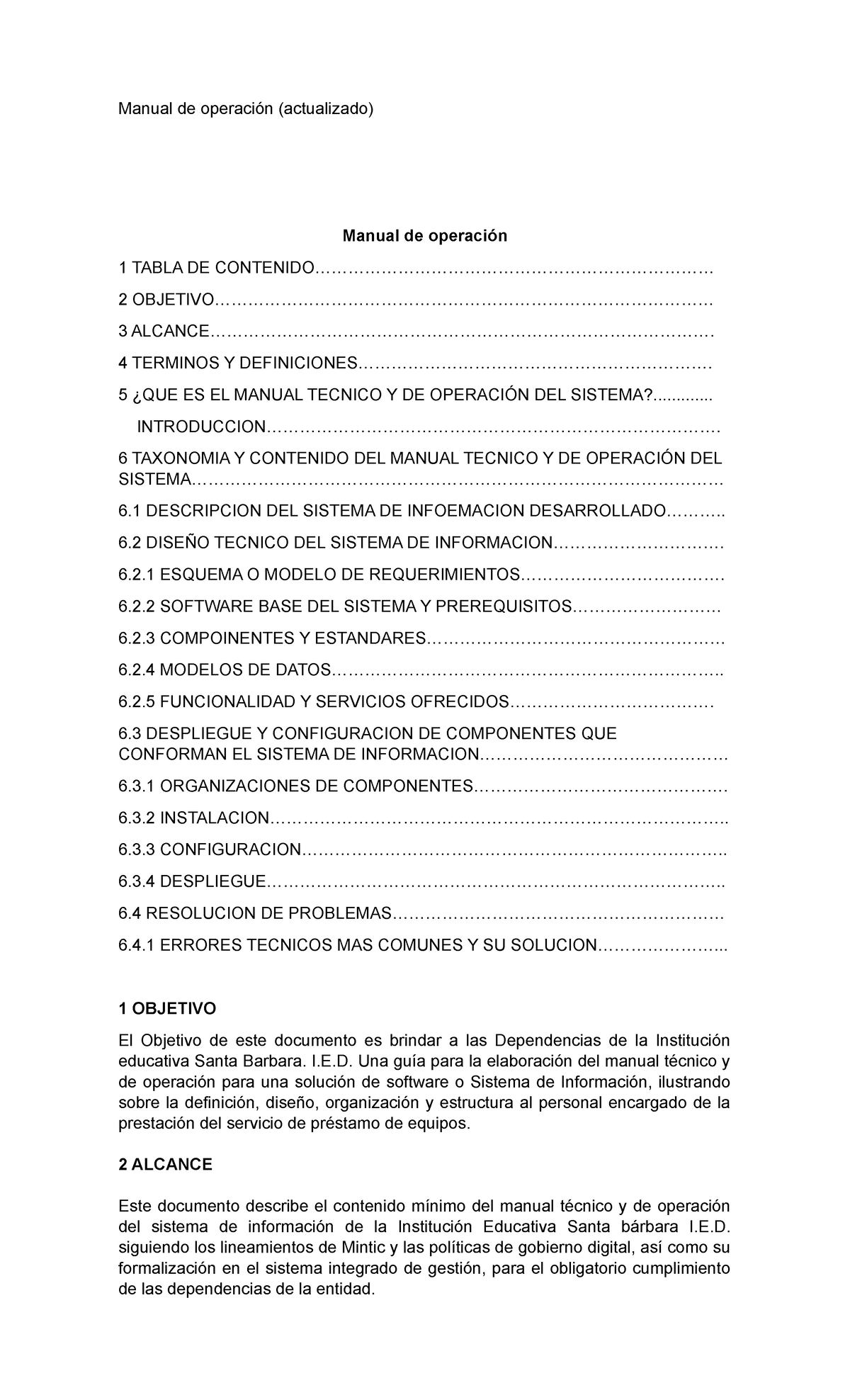 Completo Manual DE Operacion - Manual de operación (actualizado) Manual ...