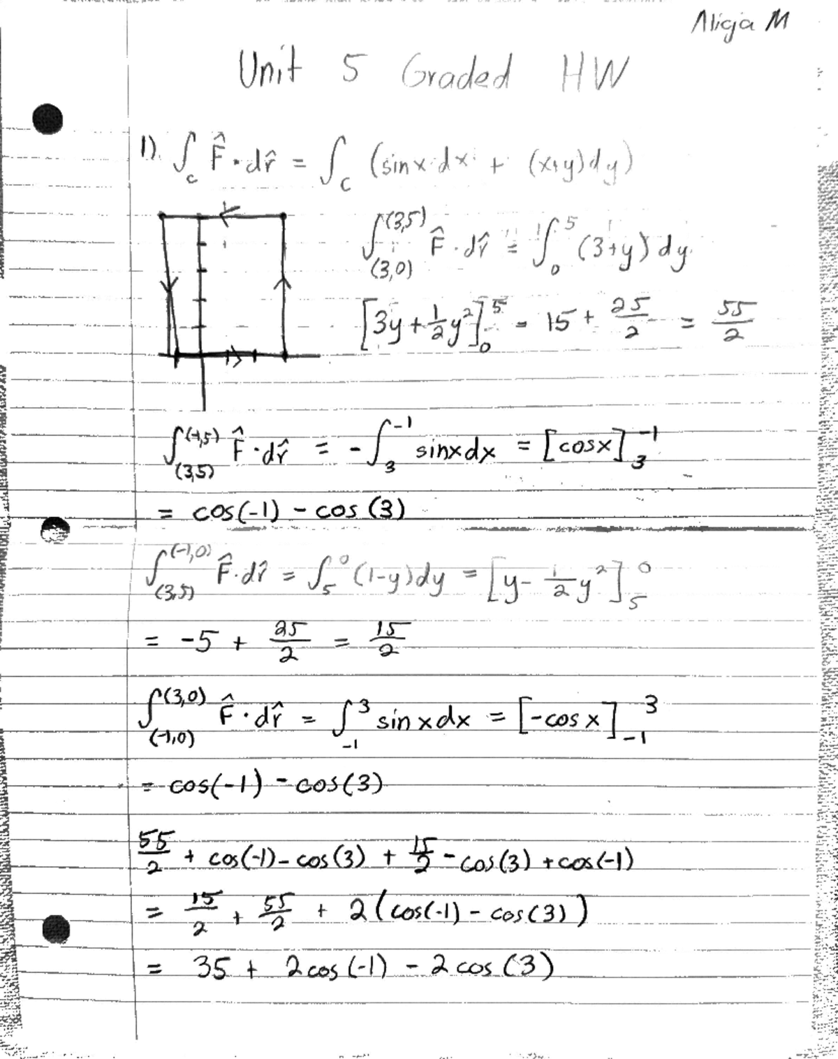 Graded hw - Answers - Aliga M Unit 5 Graded HW (35) (3,0) F. 88 = Jo ...