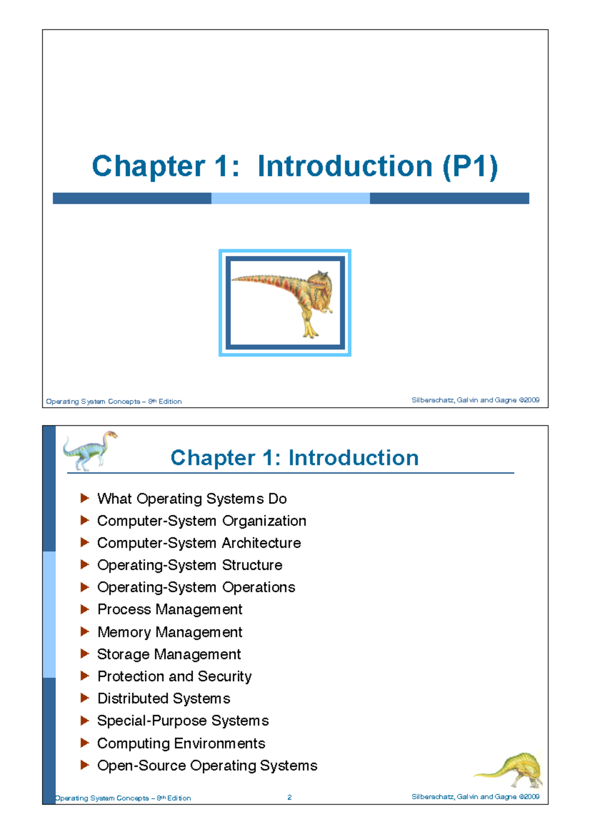 Ch1-Introduction P1 2021 NHV - Operating System Concepts – 8 th Edition Silberschatz, Galvin and ...