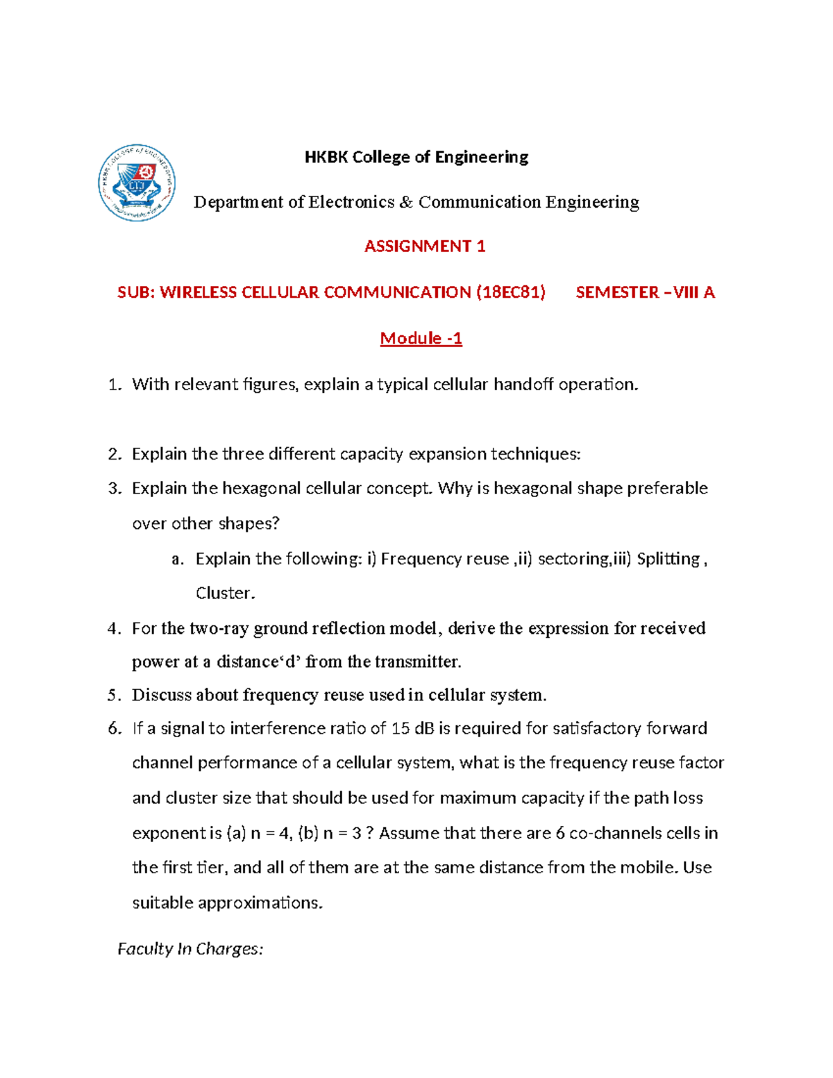 Assignment 1 wcc - HKBK College of Engineering Department of ...