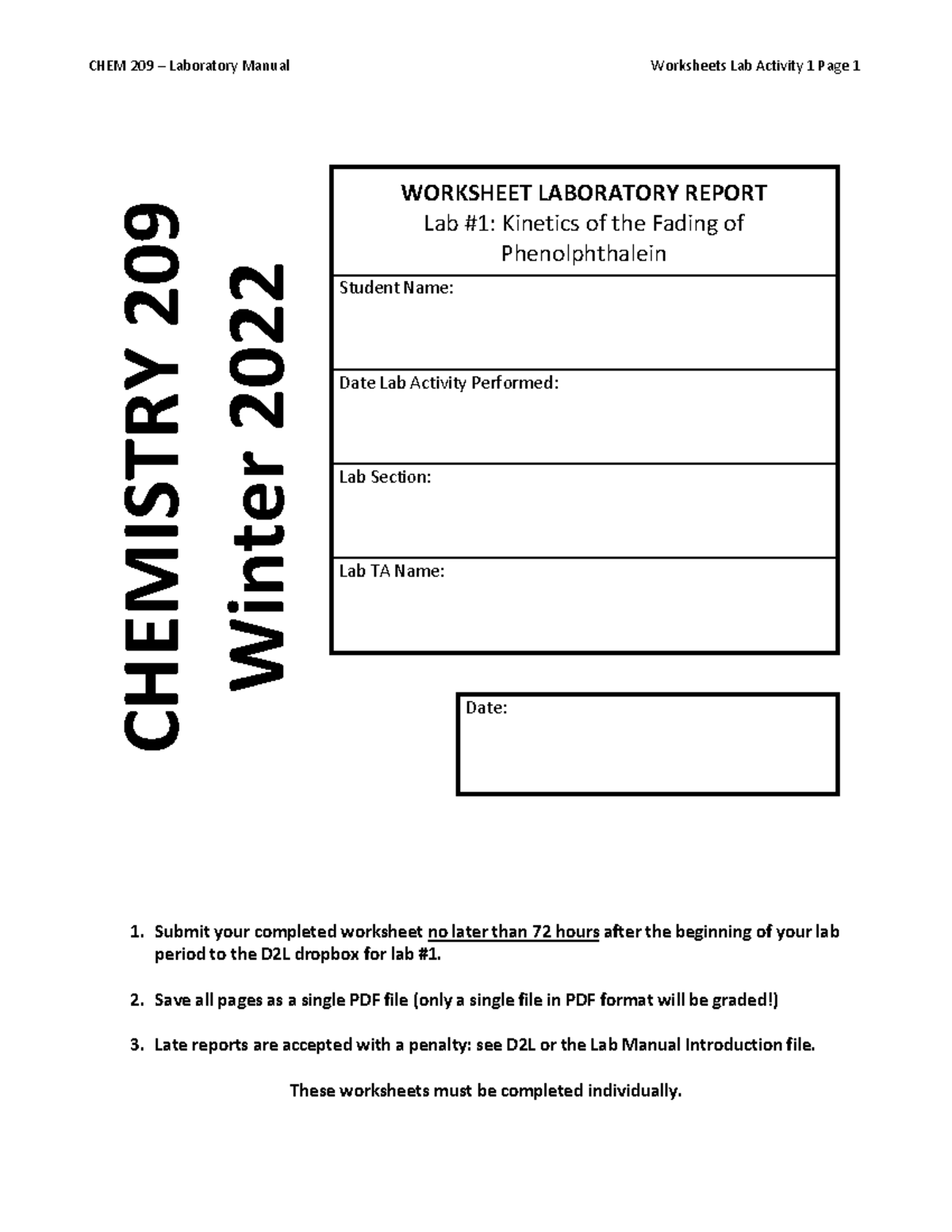 W22 209 Lab 1 Worksheets fillable - CHEMISTRY 209 Winter 20 22 ...