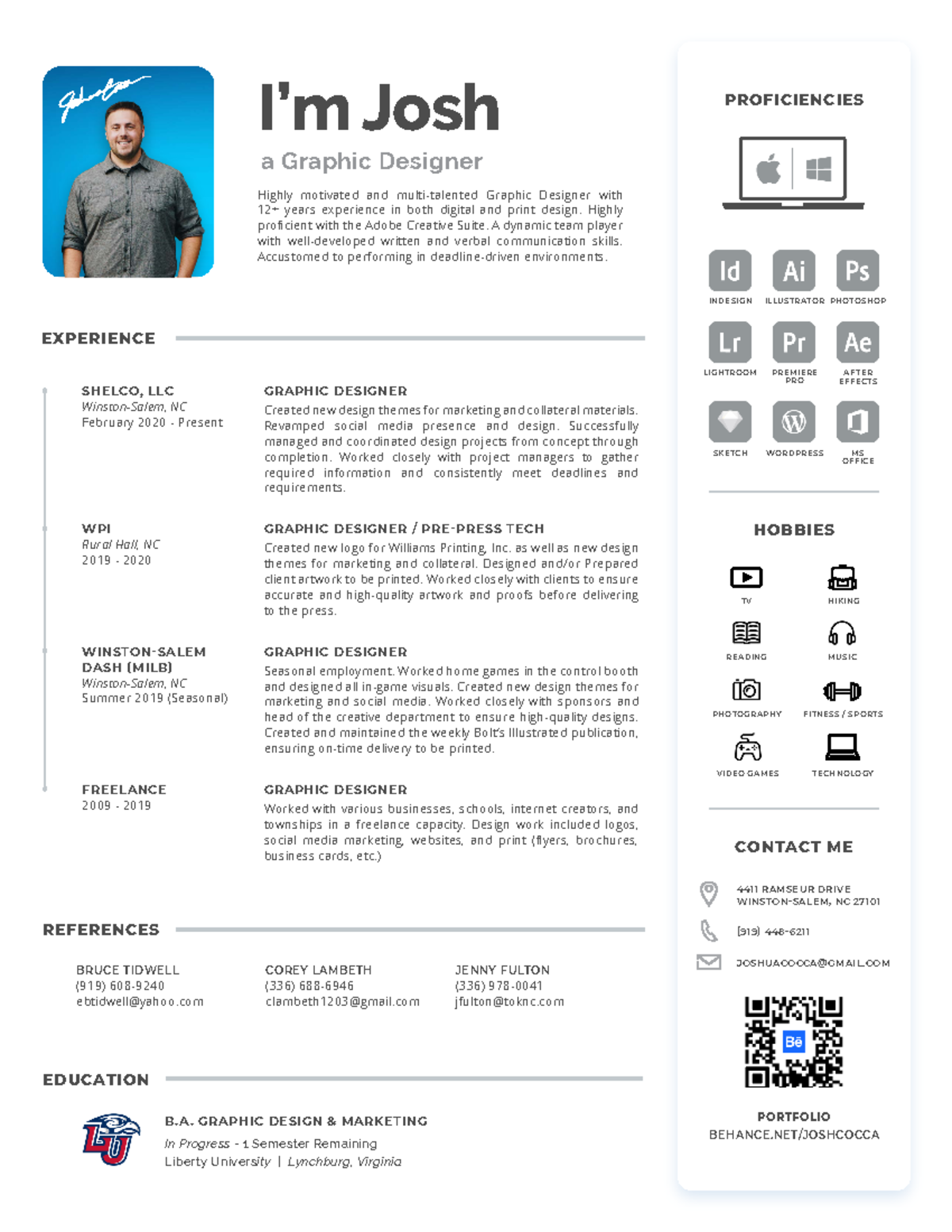 Resume Portfolio-2021 - BRUCE TIDWELL (919) 608- ebtidwell@yahoo COREY ...