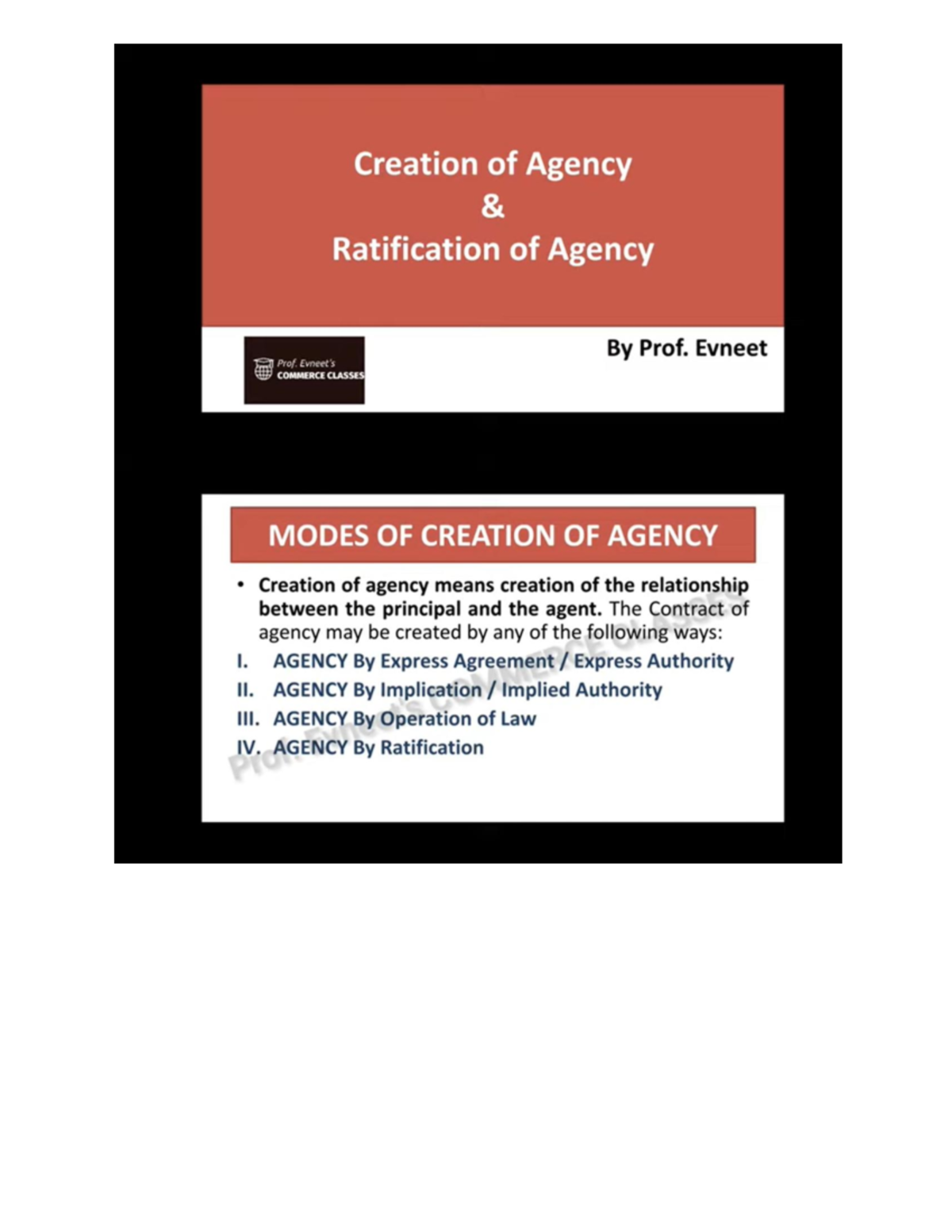 Creation and Ratification Of Agency - Creation of Agency Ratification ...