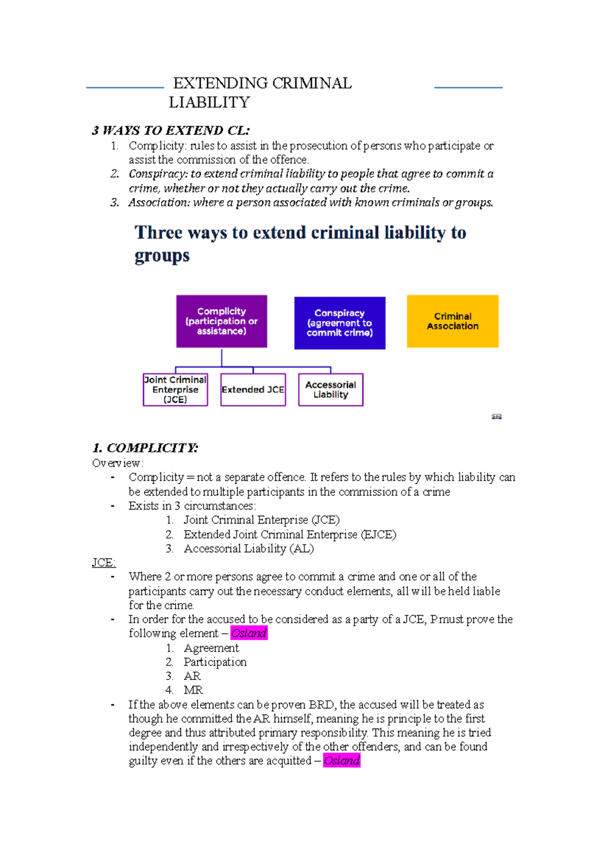 Extending Criminal Liability - EXTENDING CRIMINAL LIABILITY 3 WAYS TO ...