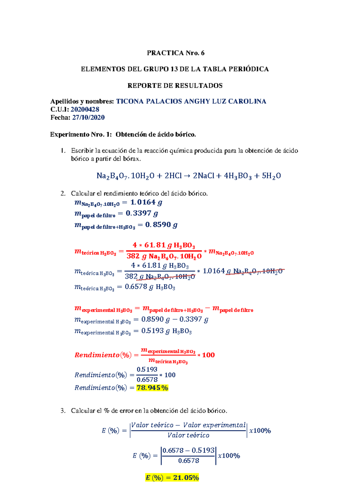 Reporte 6 - Nota: 17 - Warning: TT: undefined function: 32 PRACTICA Nro. 6 ELEMENTOS DEL GRUPO ...