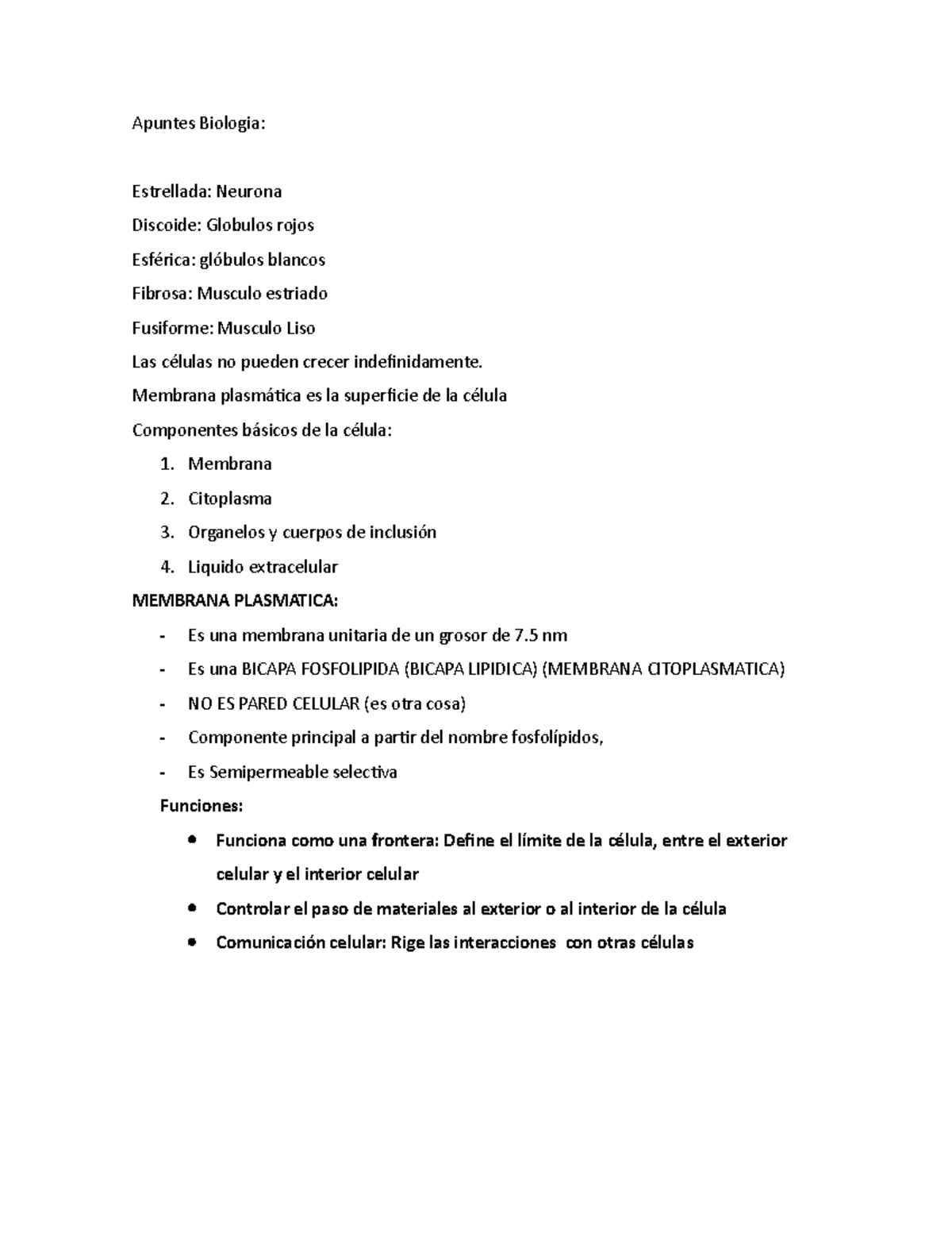 Apuntes Biologia - Apuntes Biologia: Estrellada: Neurona Discoide ...