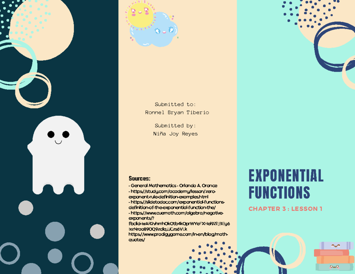 Abstract Blob Funky Creative Trifold Brochure - EXPONENTIAL FUNCTIONS ...