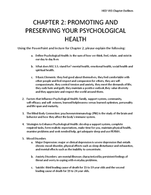 HED V01 Ch Outlines 4 - review of chapter 4. - HED V01 Chapter Outlines ...
