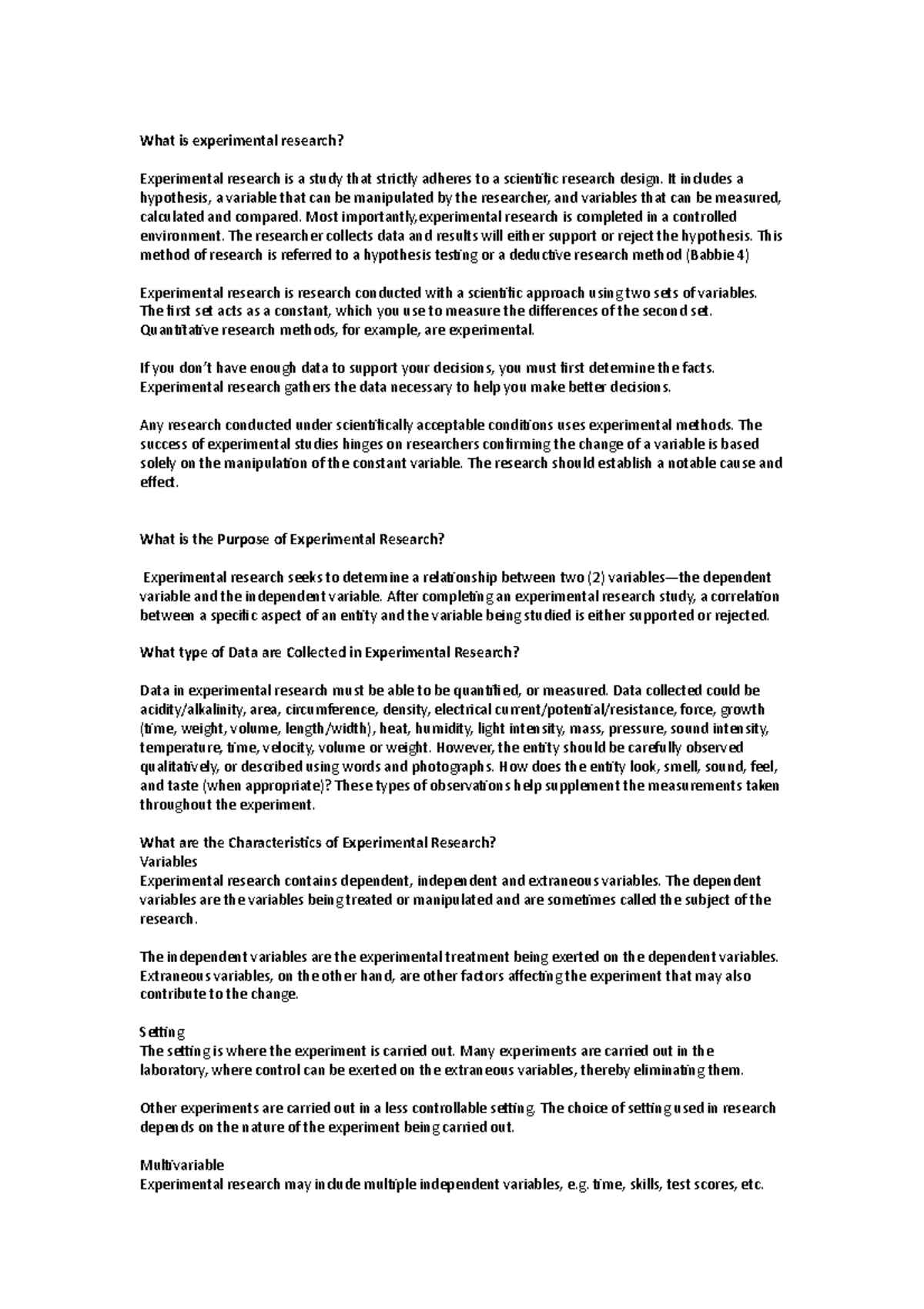 Experimental Research - What is experimental research? Experimental ...