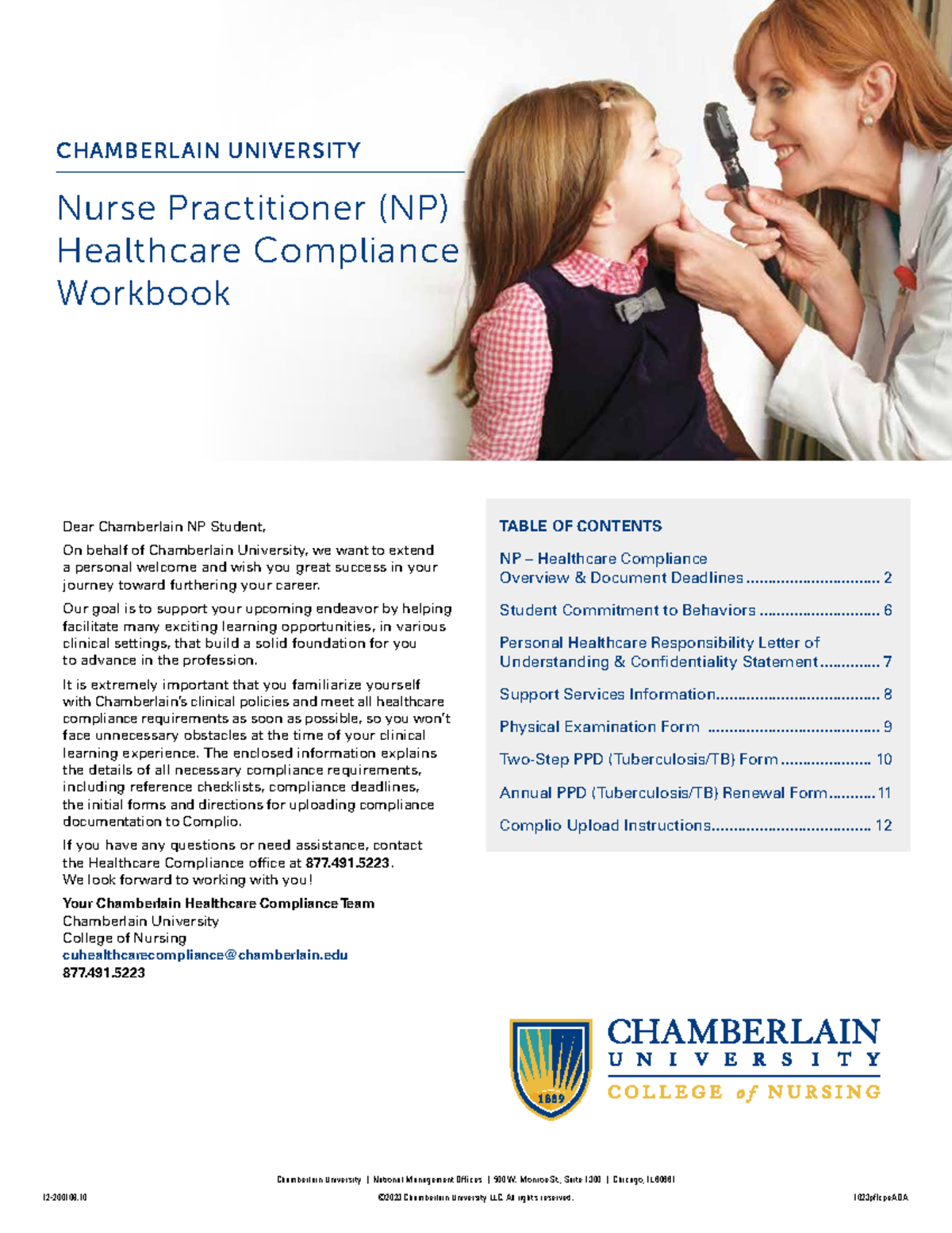 PRACTICUM REQUIREMENTS - Chamberlain University | National Management ...