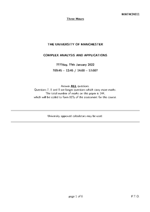 Complex Analysis-Part1 - MATH Complex Analysis and Applications Lecture ...