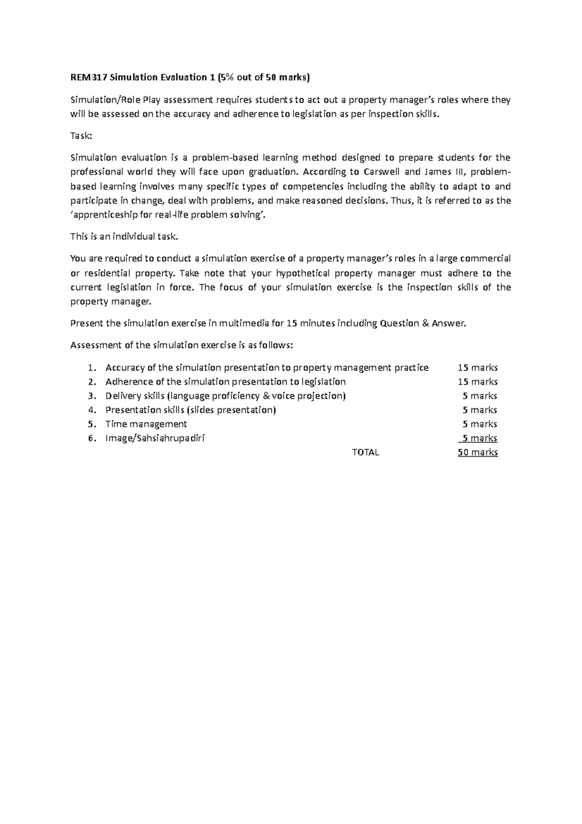 REM317 Simulation Evaluation 1 - Task: Simulation evaluation is a ...