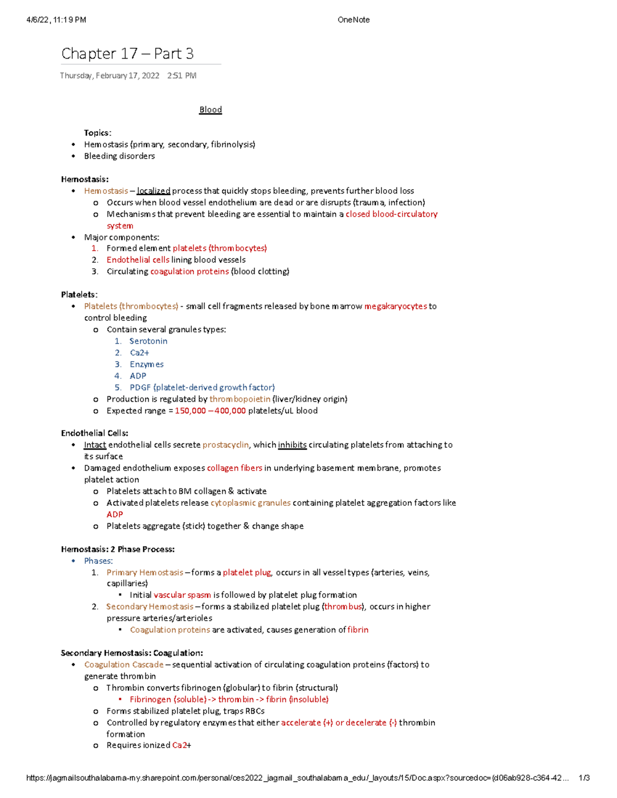 Chapter 17 - Part 3 - 4/6/22, 11:19 PM OneNote - Studocu