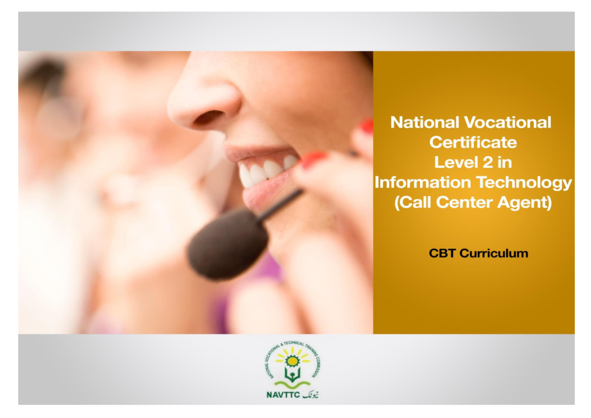 Call Center Agent [Cur] - 1. INTRODUCTION 1 Curriculum for