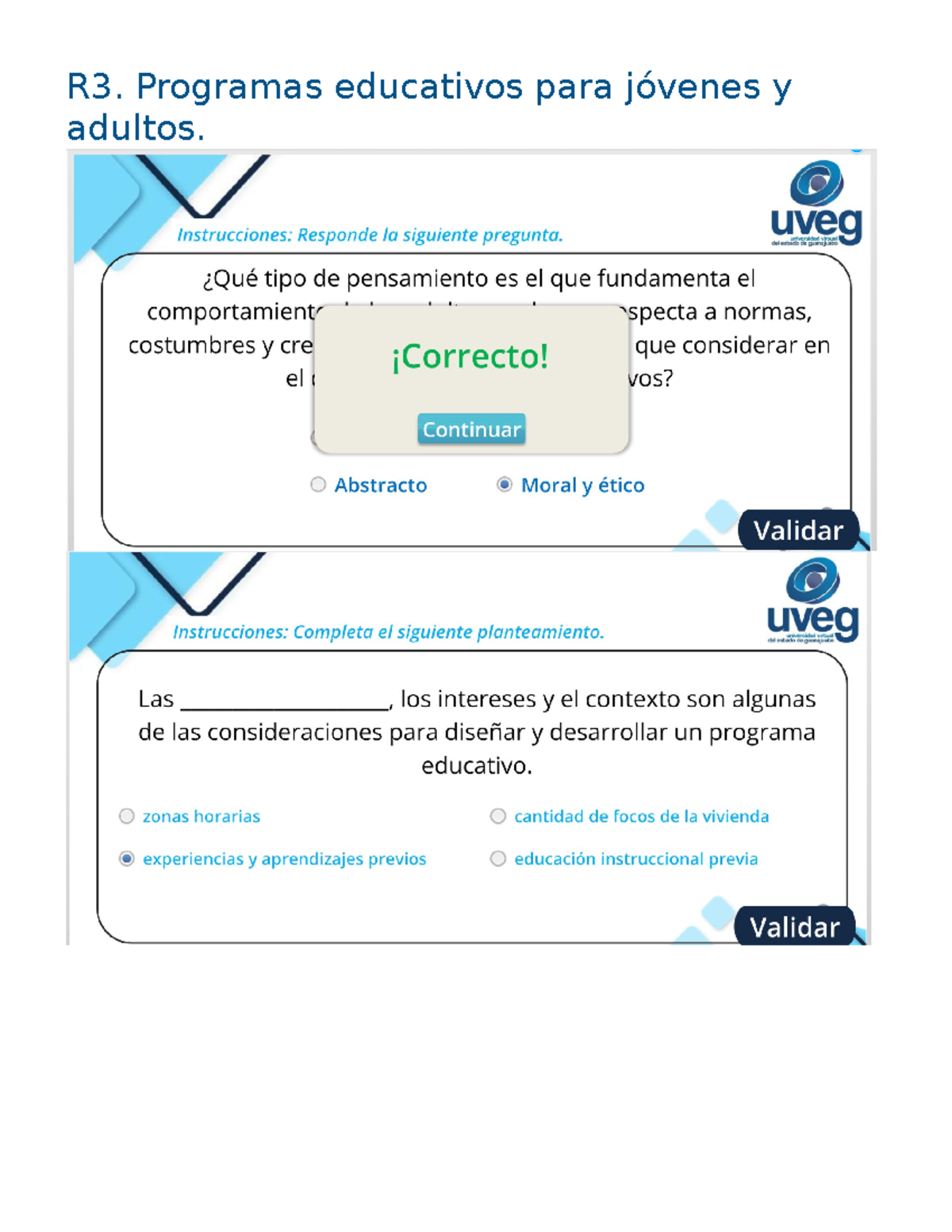 R3. Programas educativos para jóvenes y adultos - Desarrollo Humano V2 ...