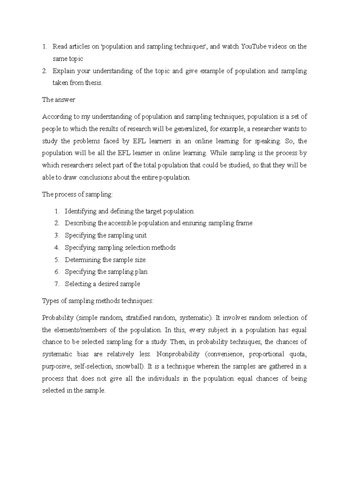 Population and Sampling Techniques - Read articles on 'population and ...