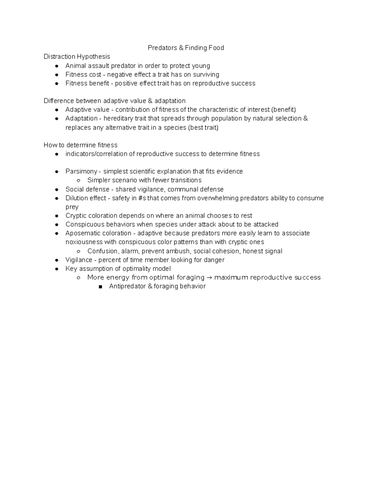 Predators - Lipman - Predators & Finding Food Distraction Hypothesis ...