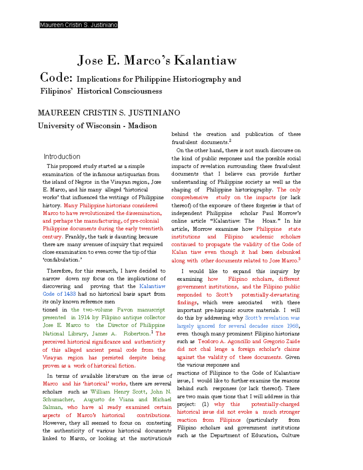 Justiniano- Kalantiaw Code- EXP 2011 - Maureen Cristin S. Justiniano ...