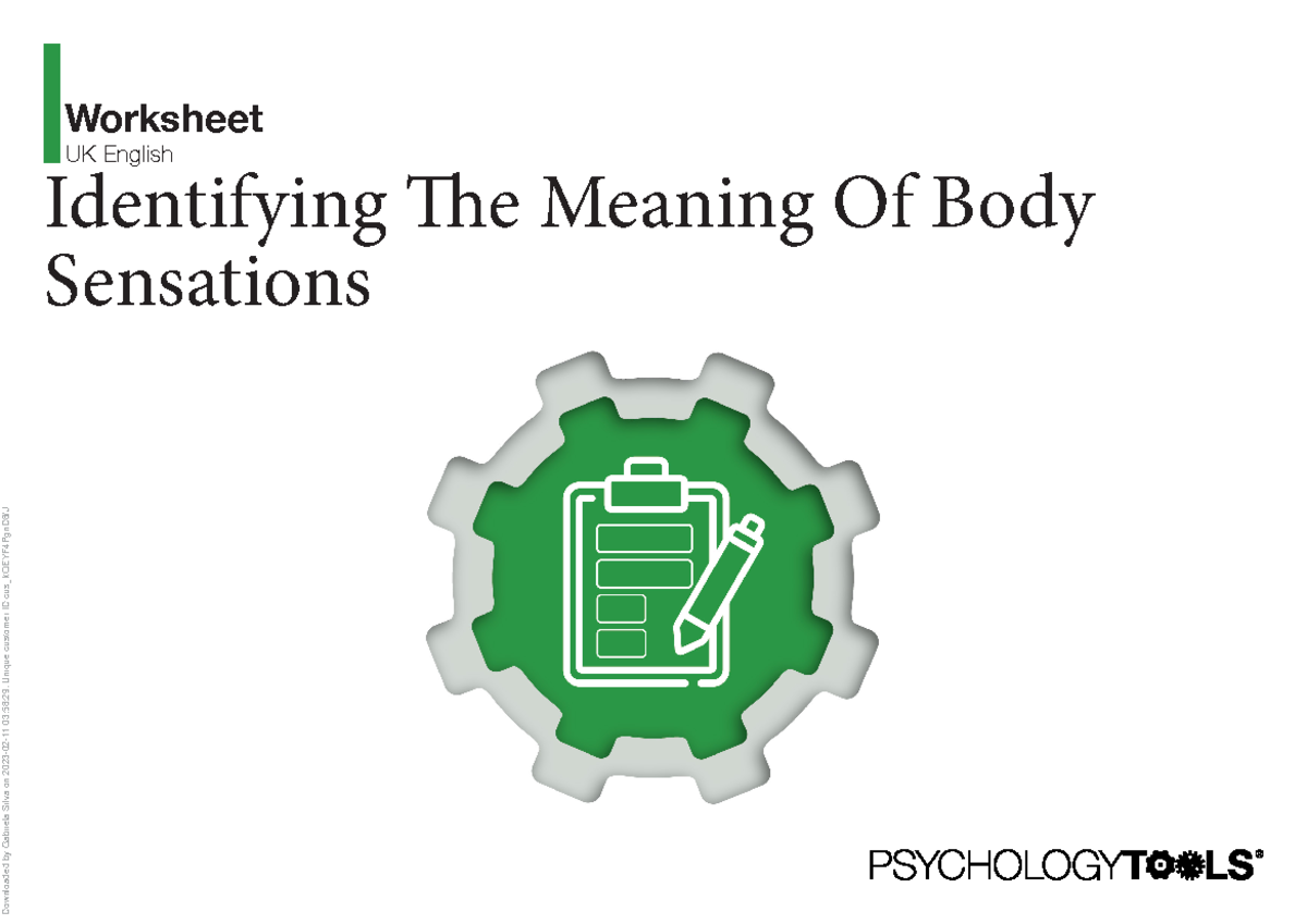Identifying the meaning of body sensations en-gb - Worksheet UK English ...
