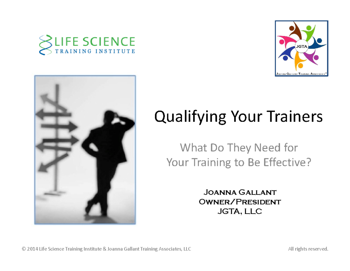 Attendee+ Slides+Qualifying+Your+Trainers+050814 - Qualifying Your ...