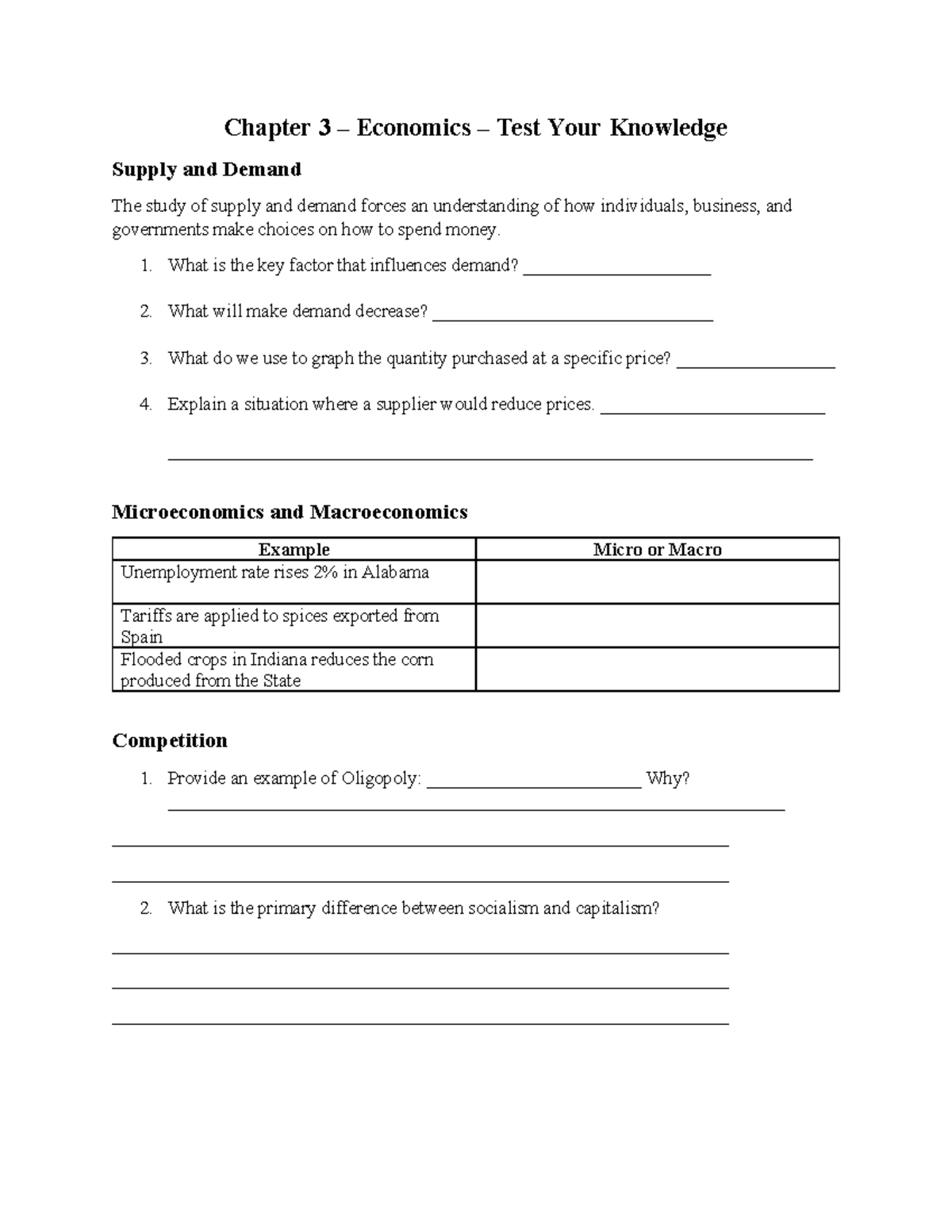 Chapter 3-17 Study Guide Workbook - Warning: TT: undefined function: 32 Chapter 3 – Economics ...