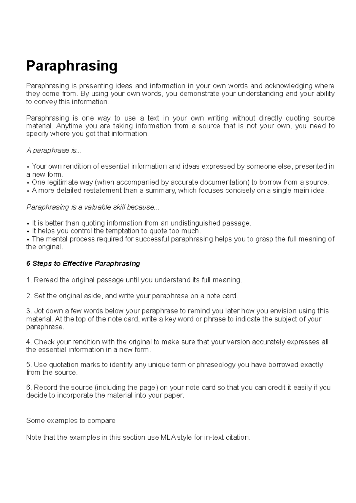 Paraphrasing ni migs - Paraphrasing Paraphrasing is presenting ideas ...