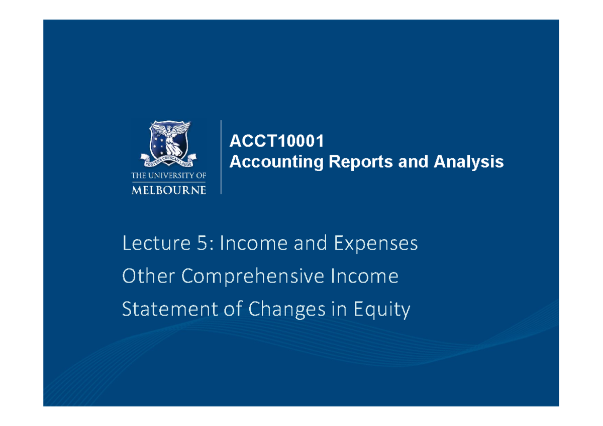 Lecture 05 Slides power point presentation - ACCT Accounting Reports ...
