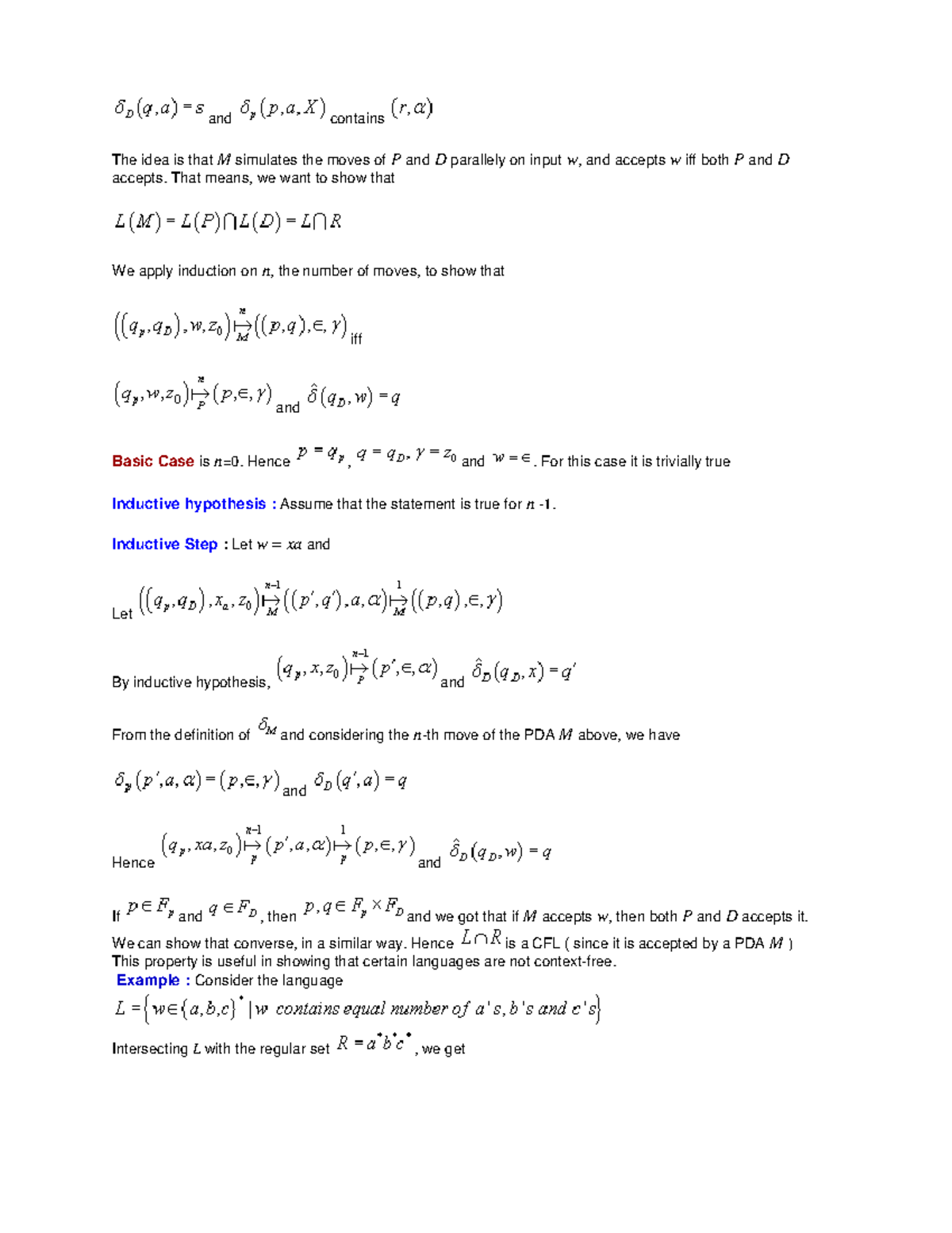 Inductive Hypothesis Theory Of Computation And Contains The Idea Is
