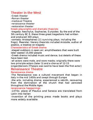 Theatre Appreciation-Ch5 - Ch 5: Writing about Theatre Reviewers- o ...