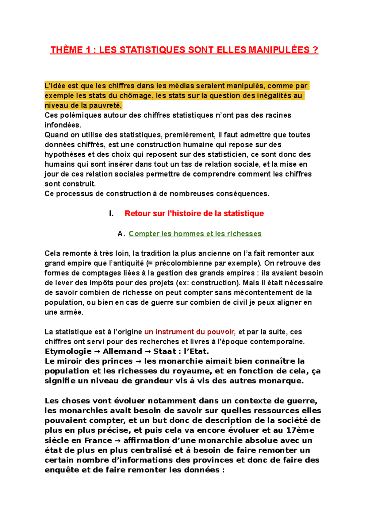 1. Statistiques - Statistique - THÈME 1 : LES STATISTIQUES SONT ELLES ...