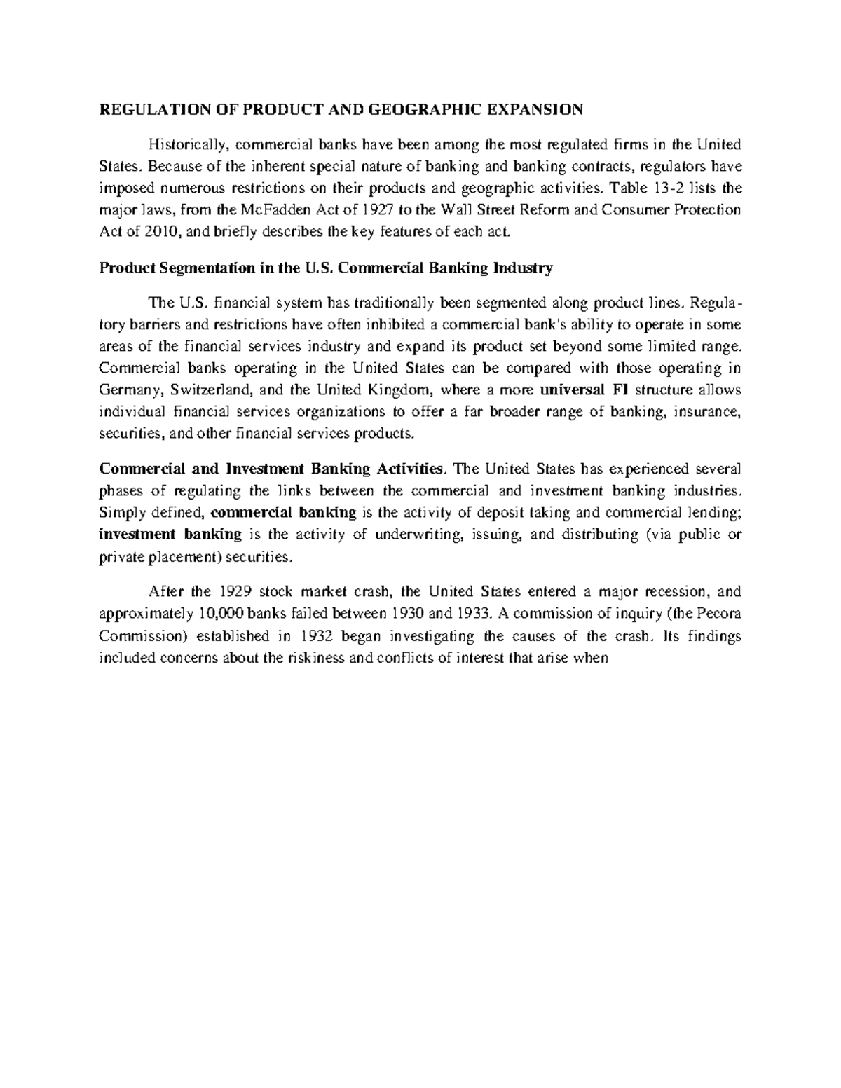 Regulation Of Product And Geographic Expansion Regulation Of Product And Geographic Expansion