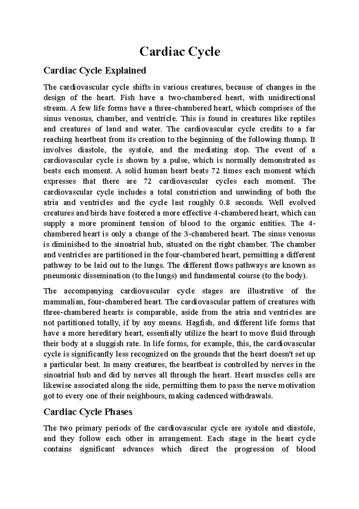 Cardiac Cycle - Cardiac Cycle Cardiac Cycle Explained The ...