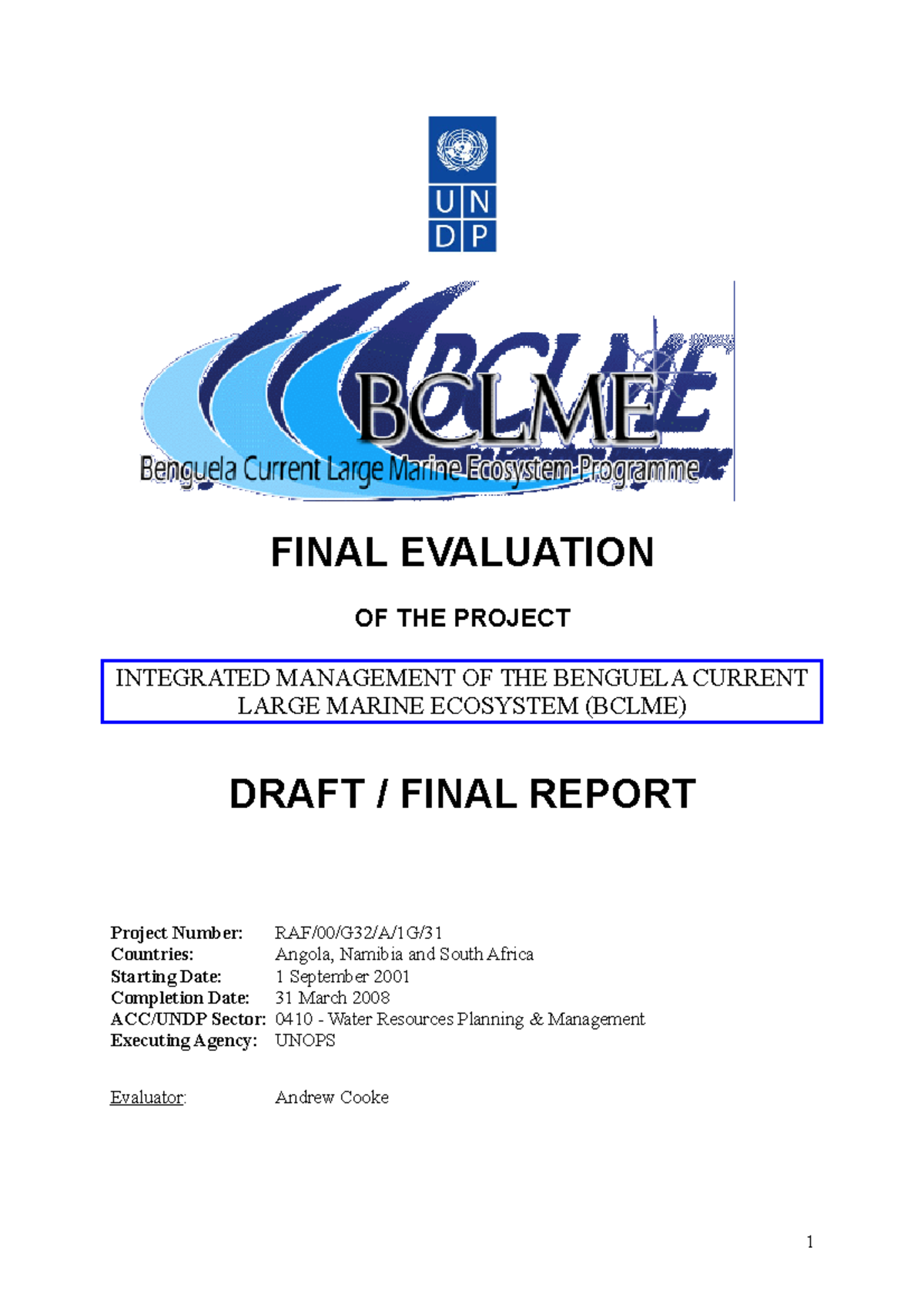 Bclme Terminal Evaluation Report 16 07 08 - FINAL EVALUATION OF THE ...