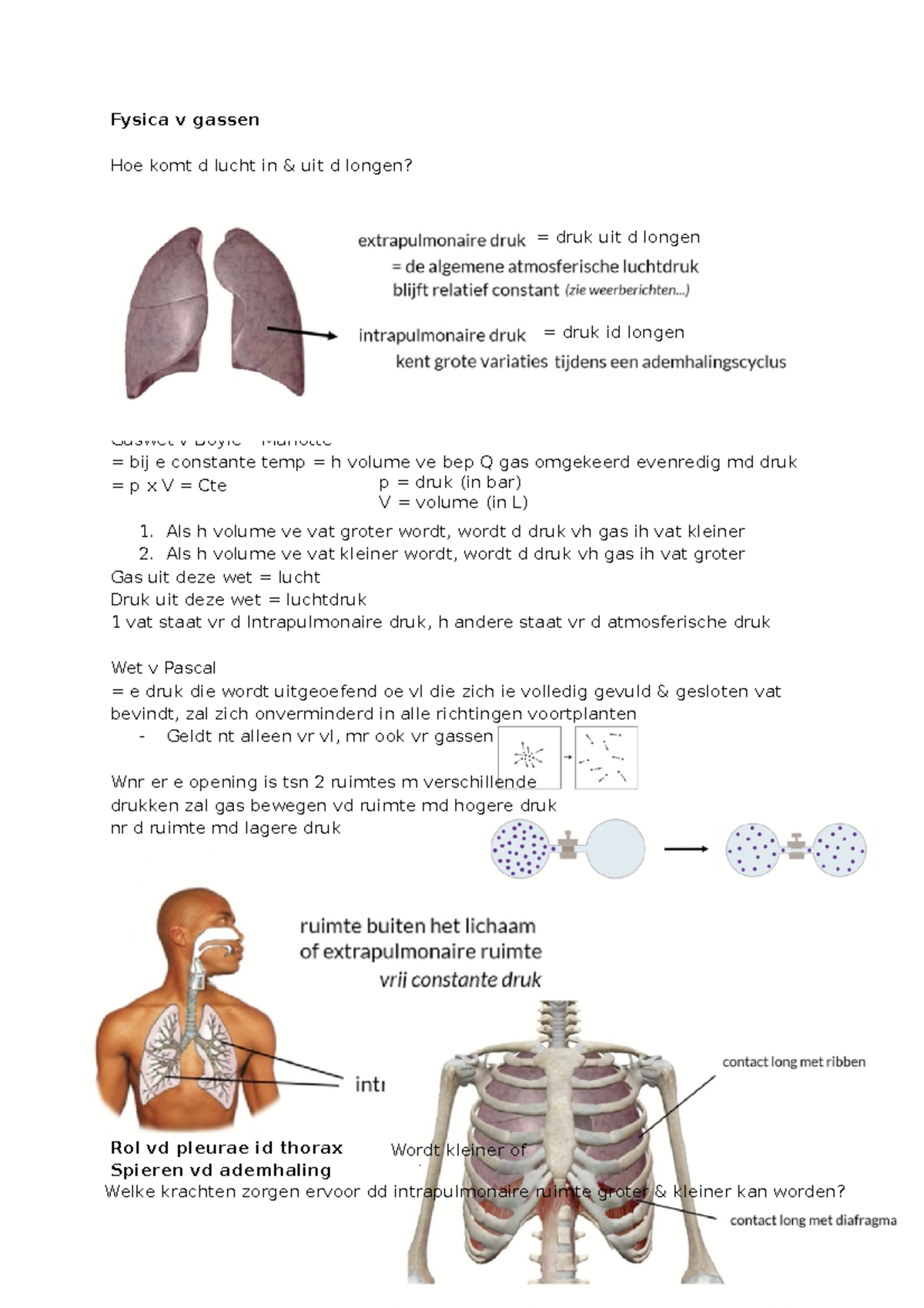 Hf 15 ademhalingsstelsel - Fysica v gassen Hoe komt d lucht in & uit d ...