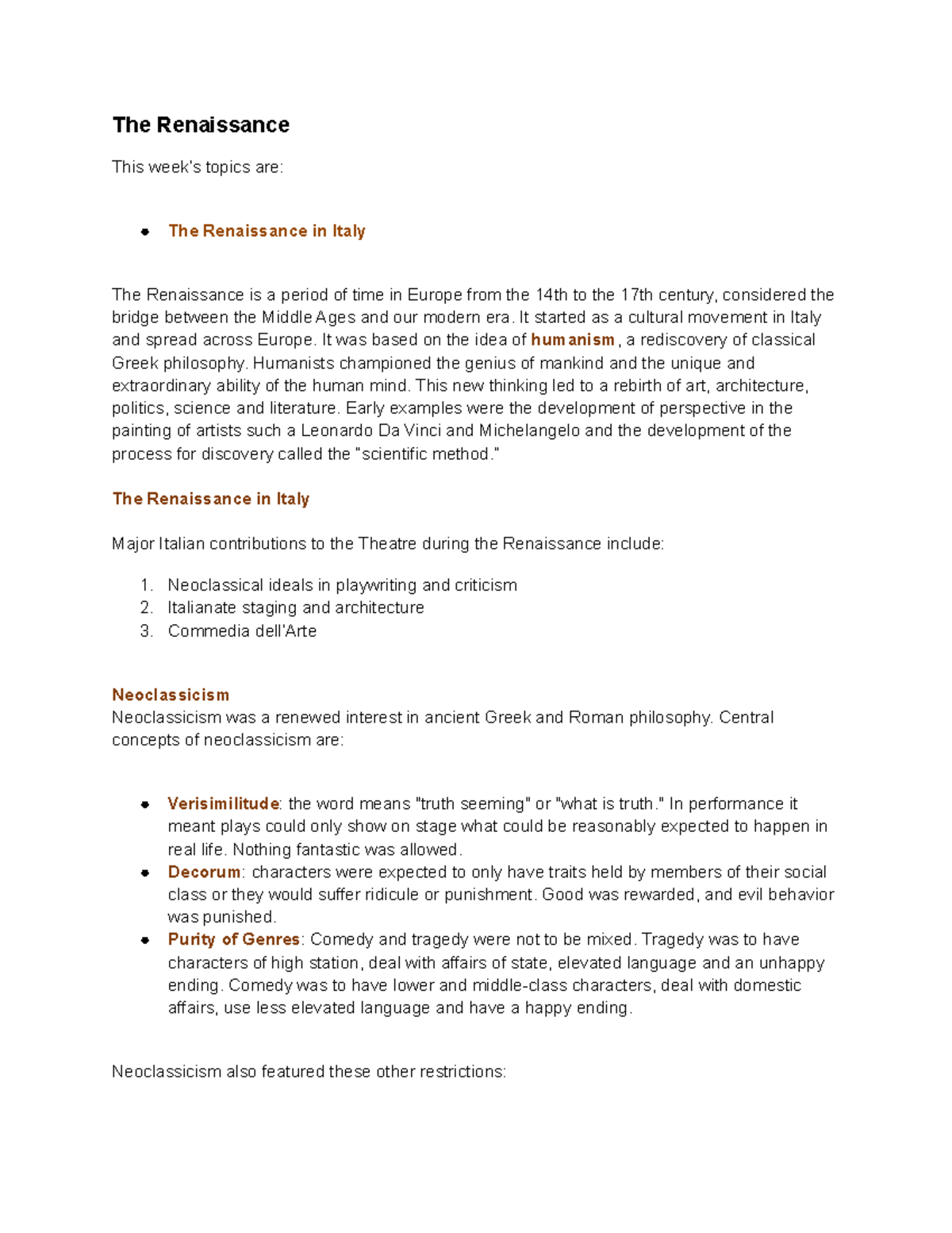 The Renaissance - It started as a cultural movement in Italy and spread ...