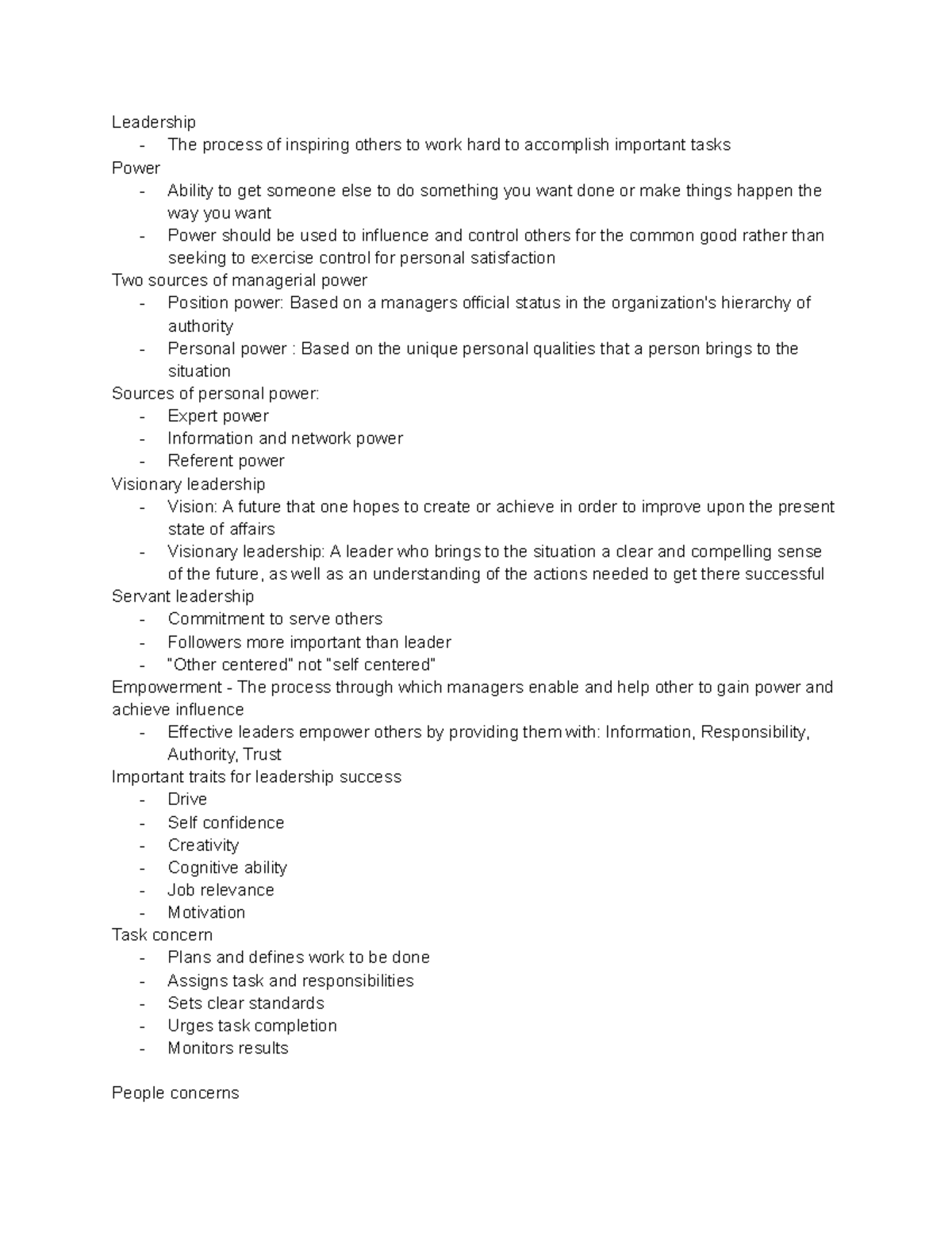 GMS#10 - Class 10 notes - Leadership - The process of inspiring others ...