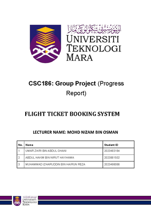 Lab Assignment 5 Answer - CSC 186 : OBJECT ORIENTED PROGRAMMING NAME : DANISH HAKIM BIN AHMAD ...