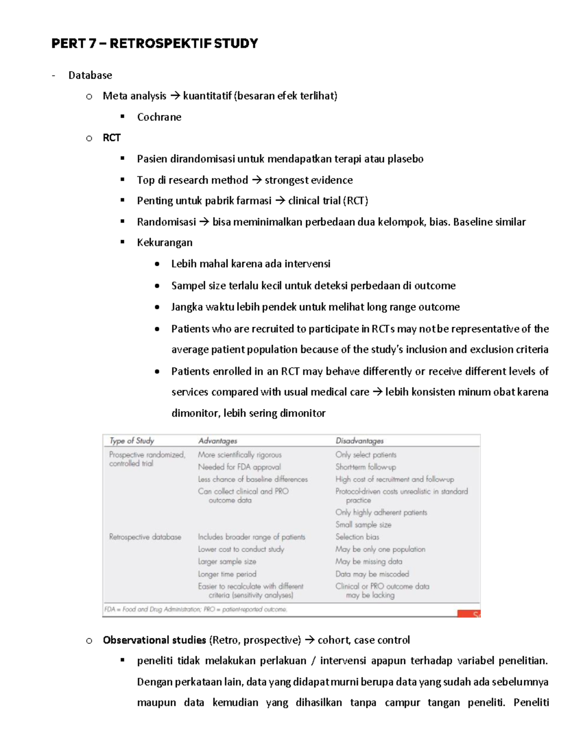 Retrospective Study - Database o Meta analysis → kuantitatif (besaran ...