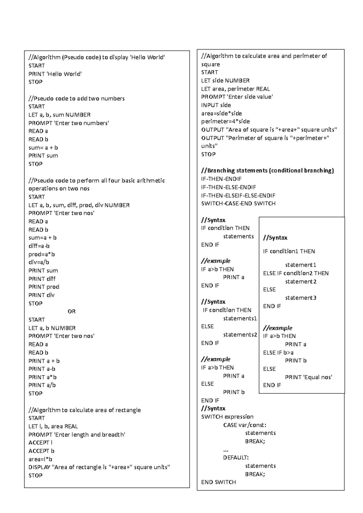 ds-online-notes-algorithm-to-calculate-area-and-perimeter-of-square
