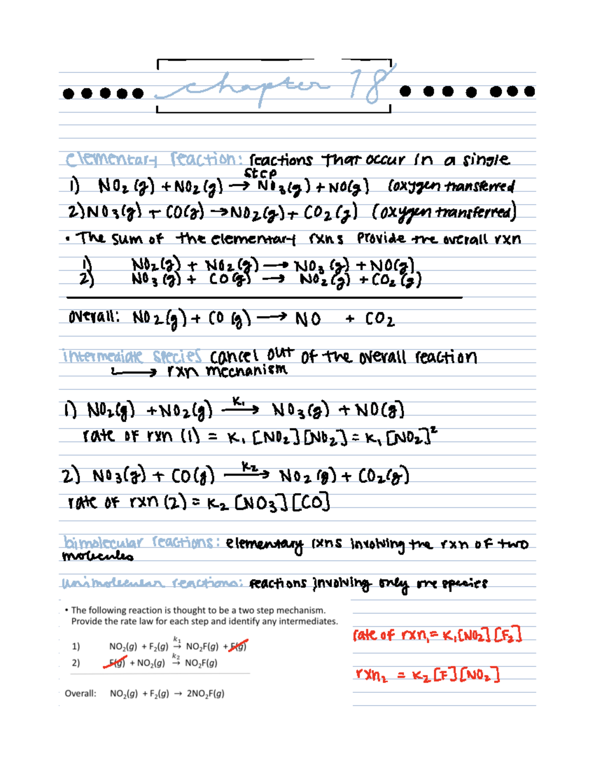 Gen Chem II Ch 18 Notes - Professor Schultz - thapter elementary ...