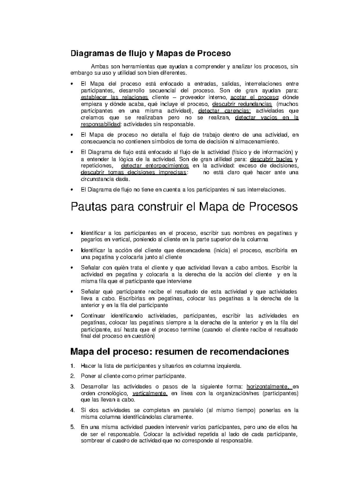 Construir Mapa de Proceso - Diagramas de flujo y Mapas de Proceso Ambas ...