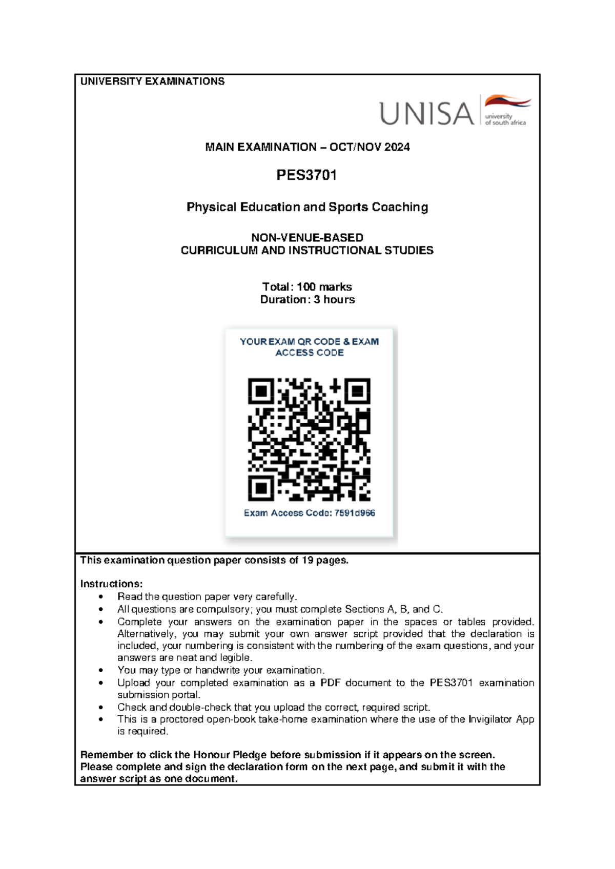 PES3701 Examination Oct Nov 2024 - UNIVERSITY EXAMINATIONS MAIN ...