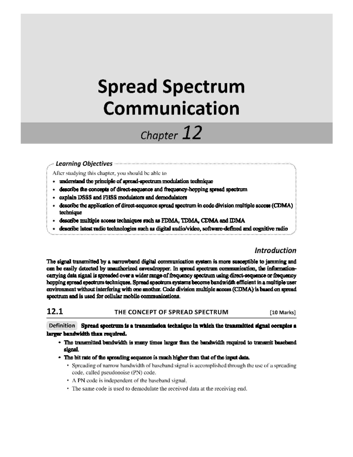 Ss - Spread spectrum - Electronics Engineering - Studocu