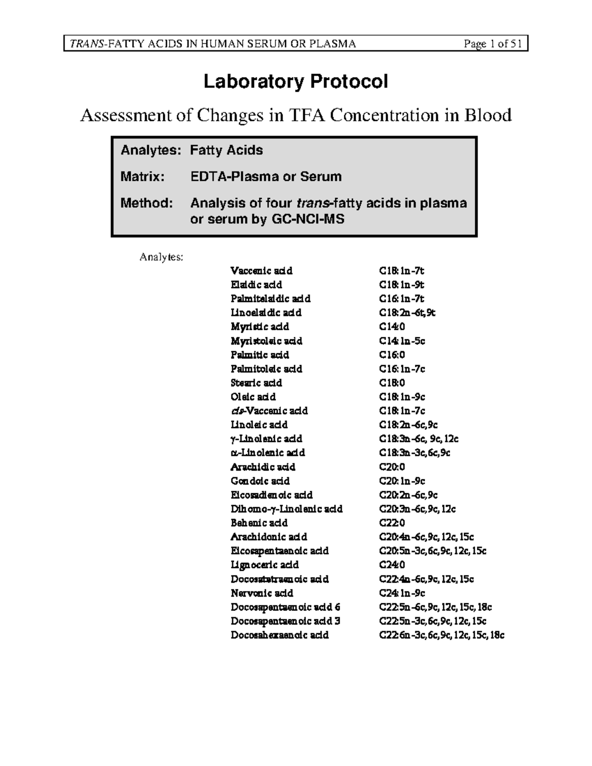 Blood analysis laboratory protocol - Laboratory Protocol Assessment of ...
